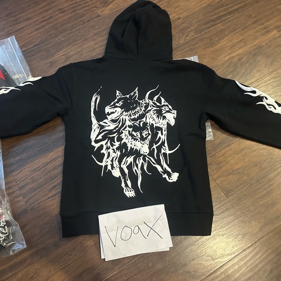 Revenge Clothing | Sweaters | Revenge Yellow Lightning Cerberus Hoodie ...